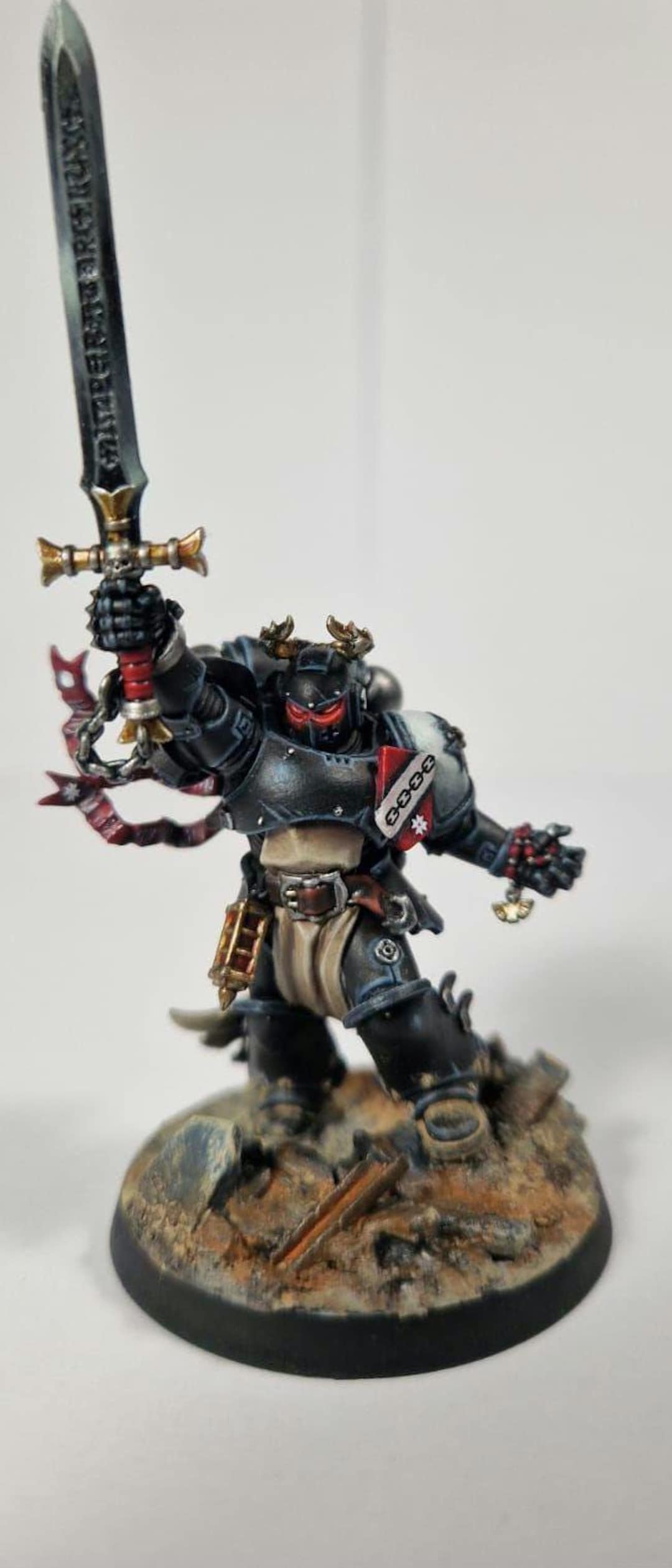 Black Templar Emperor's Champion Miniature, Pro Painted | Custom Sci-fi ...