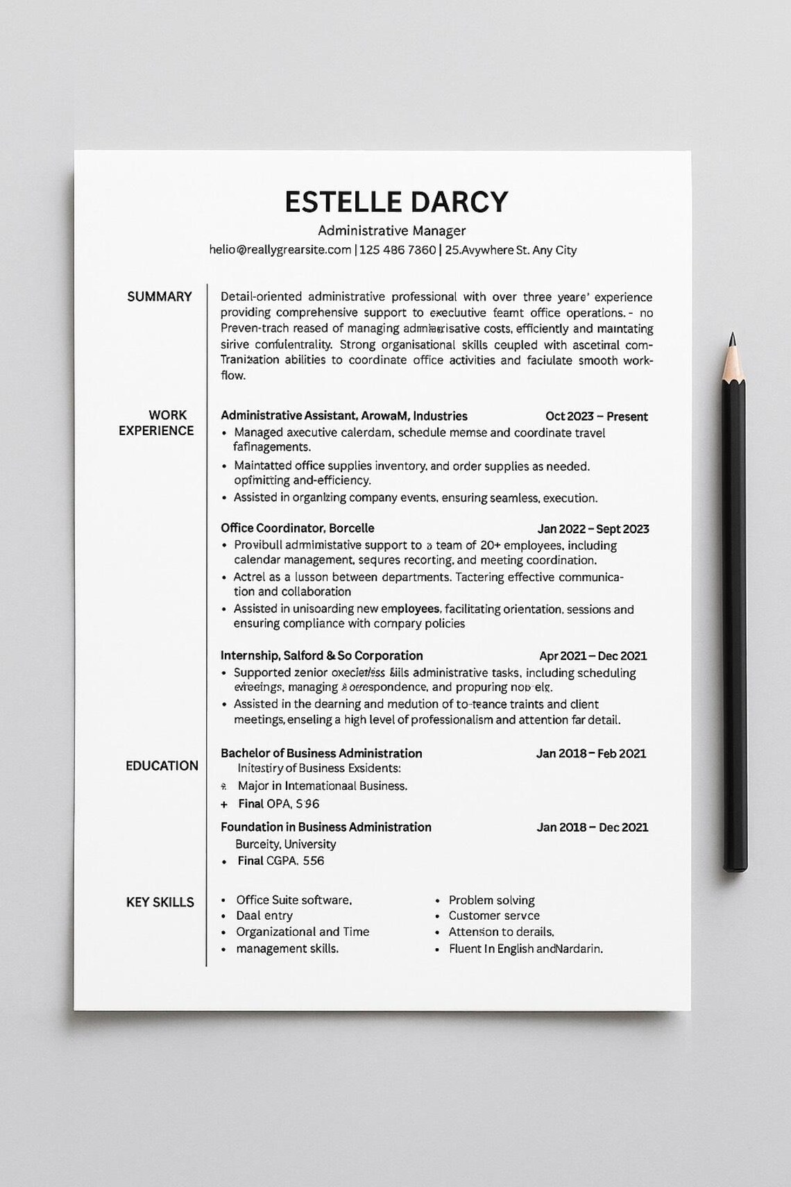 ATS Friendly Resume Template | Instant Download | Easy to Edit ...
