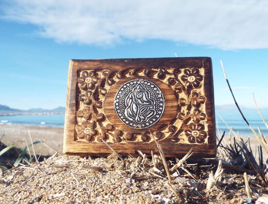 Handmade Ganesha Wood Box: Carved Floral Trinket Jewelry Chest - Etsy