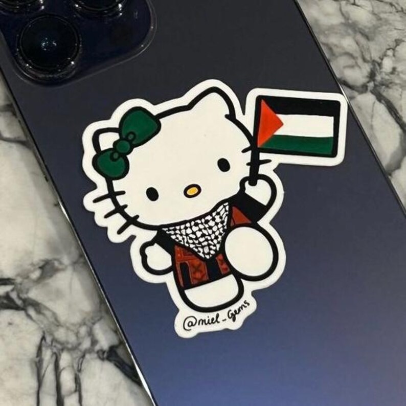 Palestine Hello Kitty Sticker - Etsy