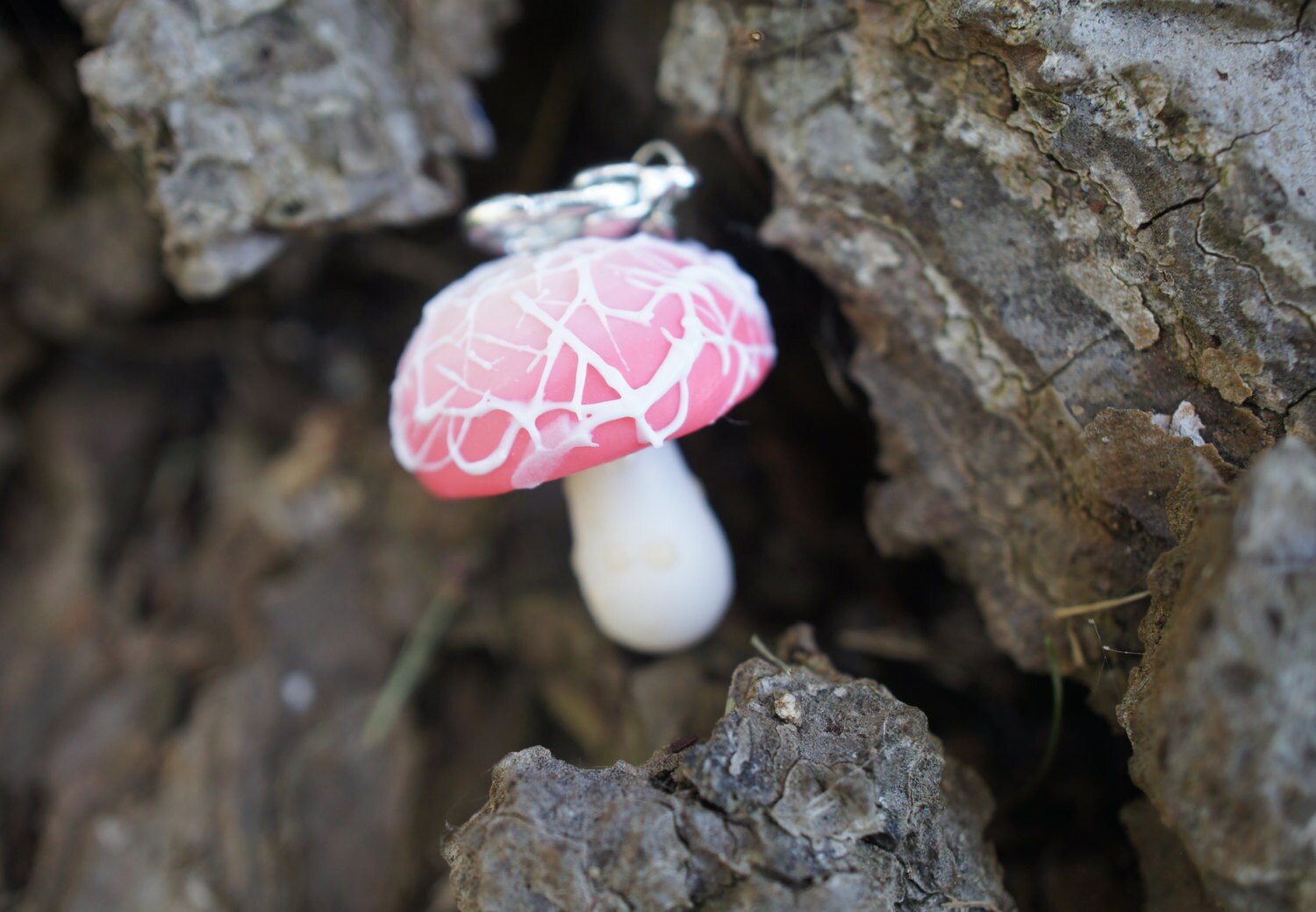 Pink Mushroom Charm, Miniature Food Jewelry, Rhodotus Palmatus Charm - Etsy