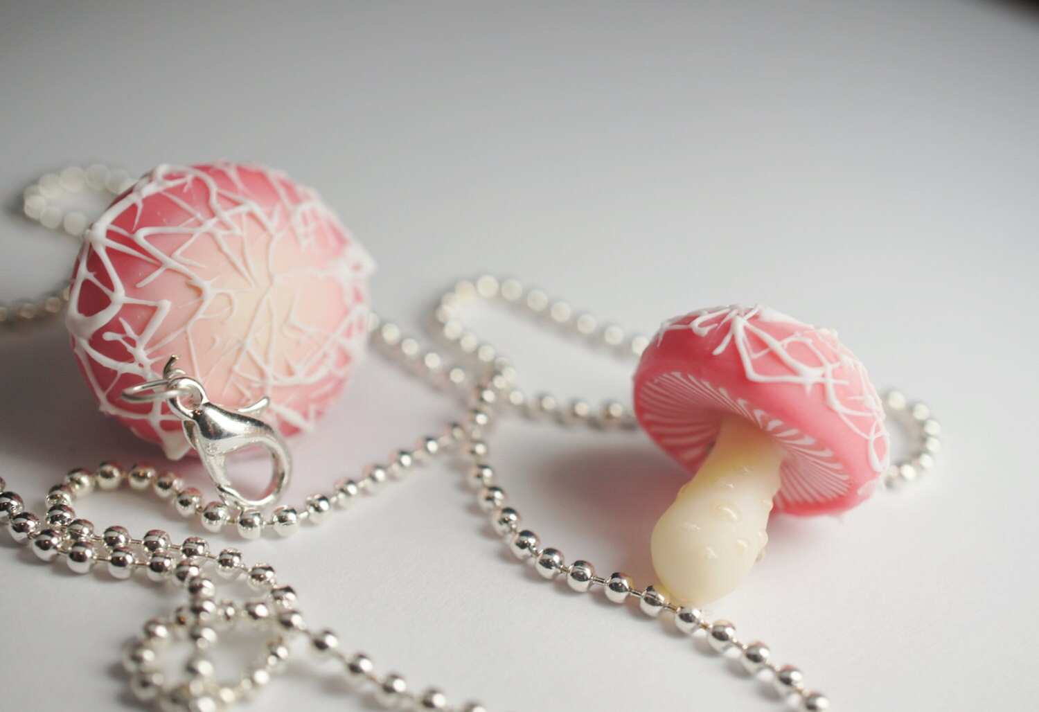 Pink Mushroom Charm, Miniature Food Jewelry, Rhodotus Palmatus Charm - Etsy