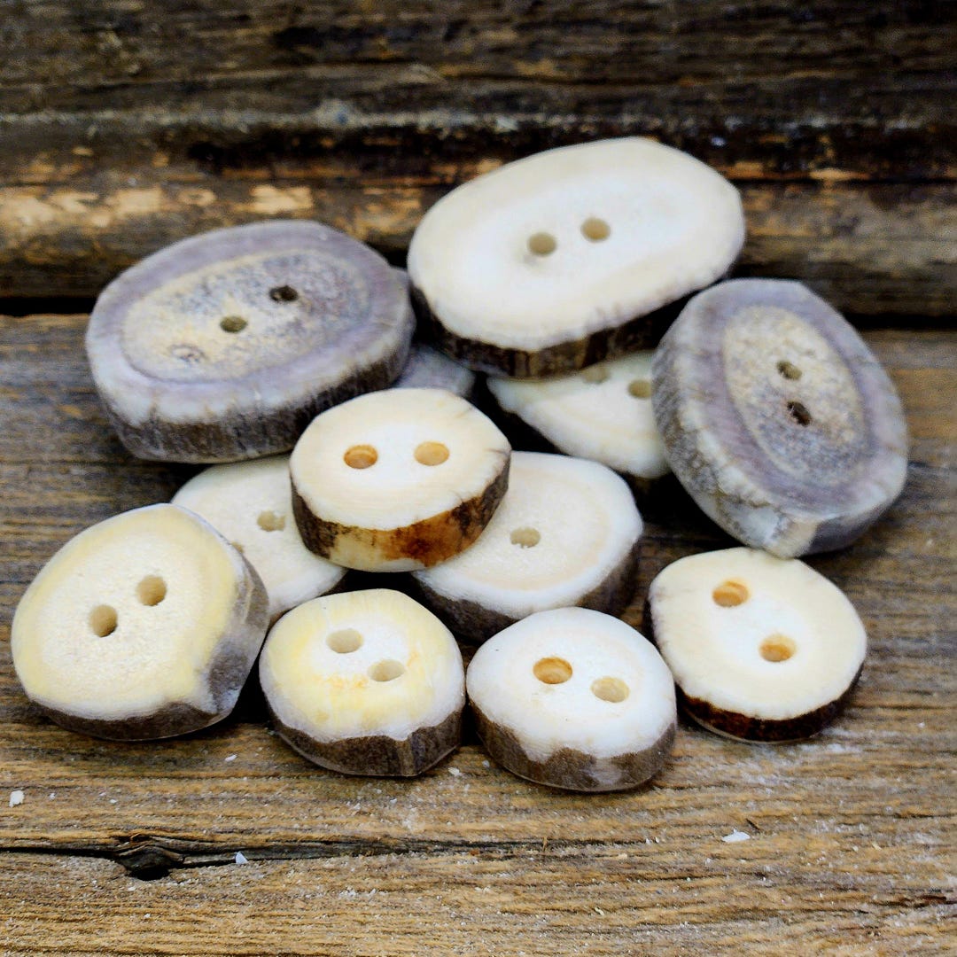 Antler Buttons, Round, (5 Pack), 3 Sizes - Etsy