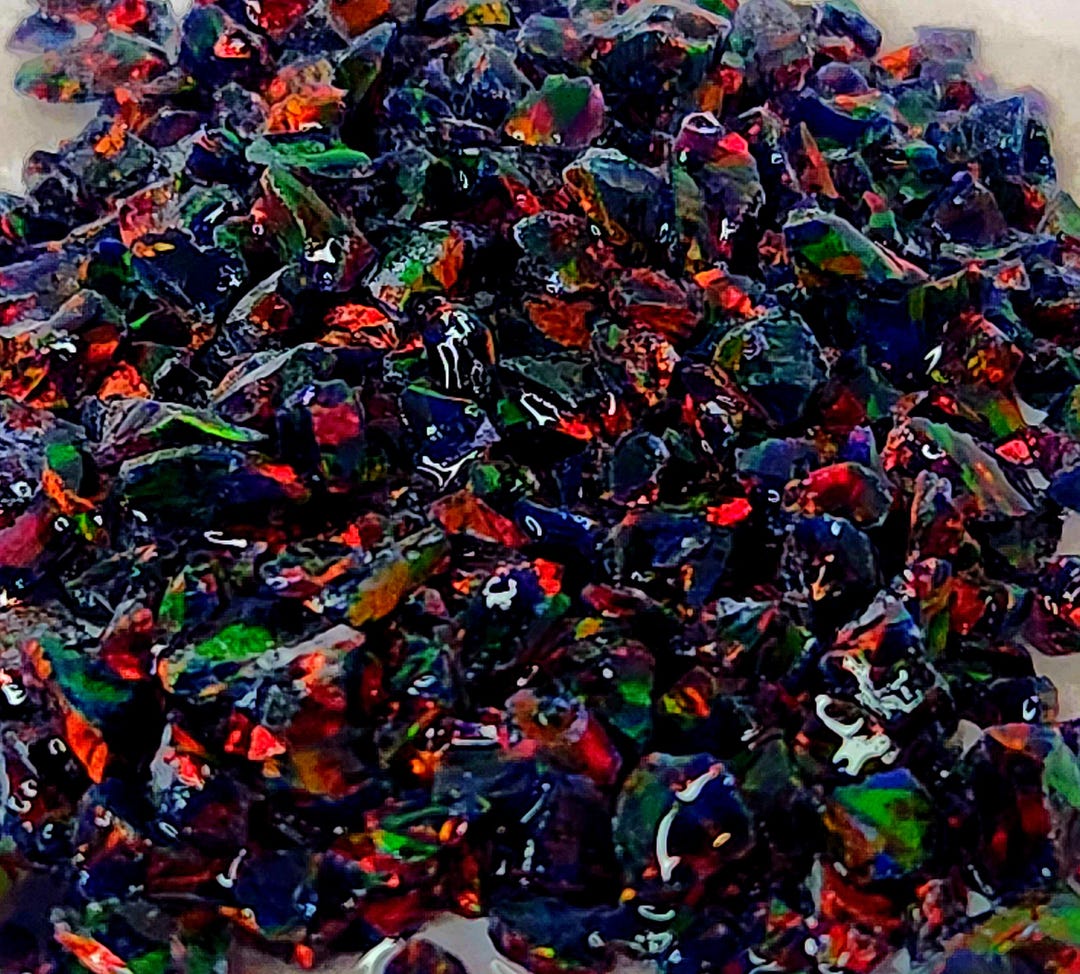 Crushed Opal, Black Ember, (1 Gram) - Etsy