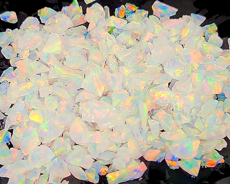 Crushed Opal, White Ice, (1 Gram) - Etsy