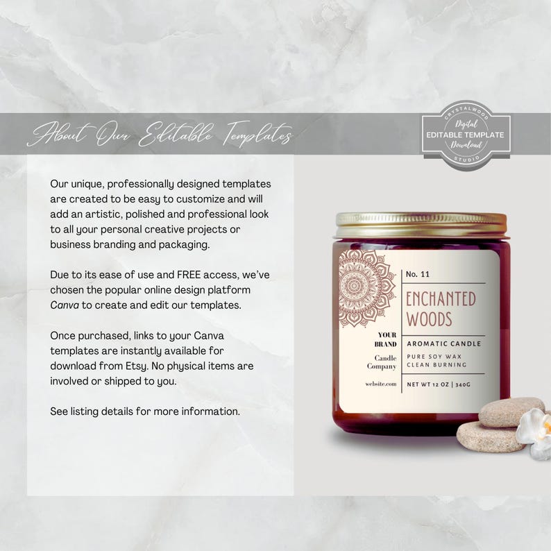 Modern Script Apothecary Candle Label Bundle, 3 Designs & Sizes ...