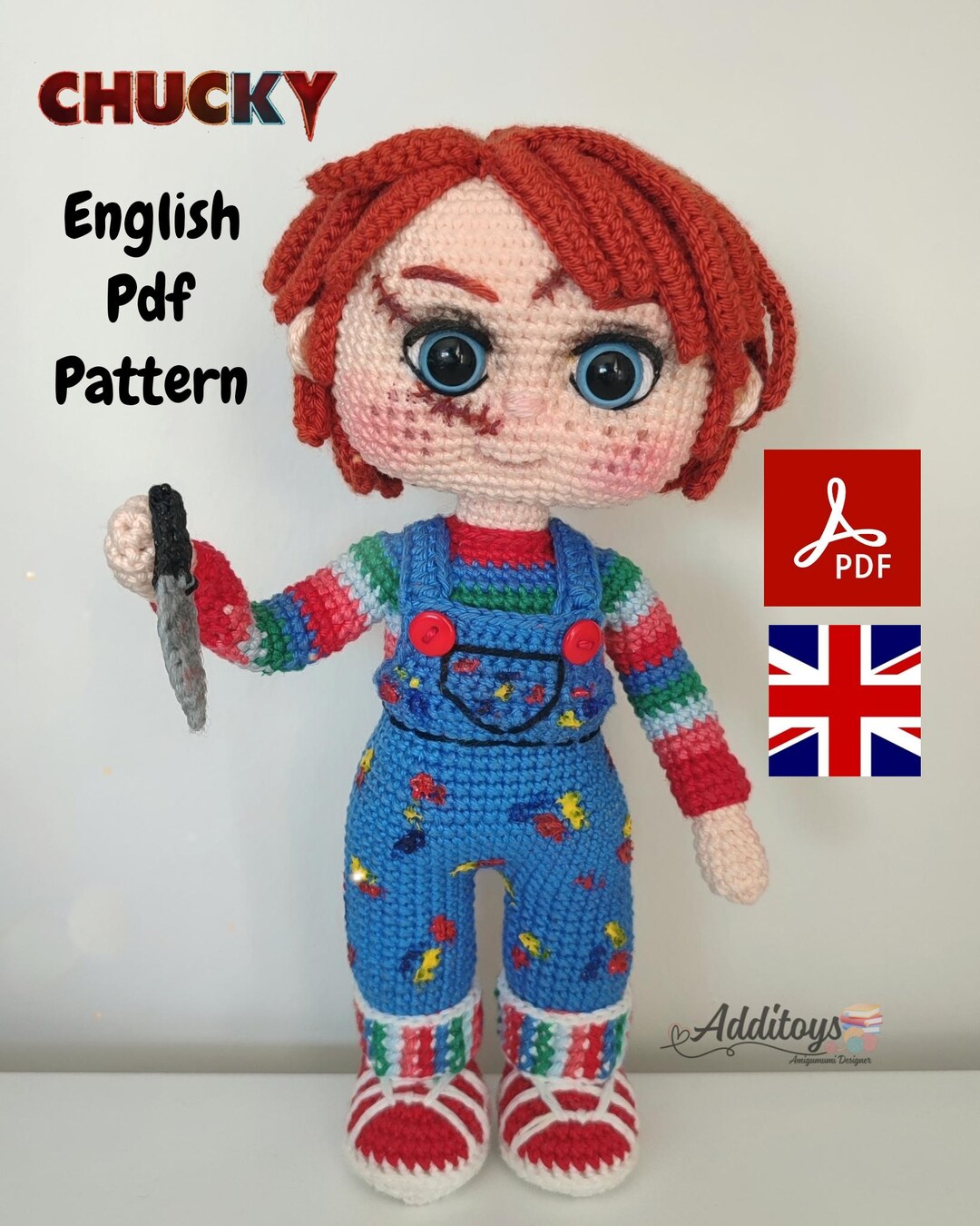 CROCHET PATTERN Chucky Doll, Creepy Kid Amigurumi Pattern - Etsy