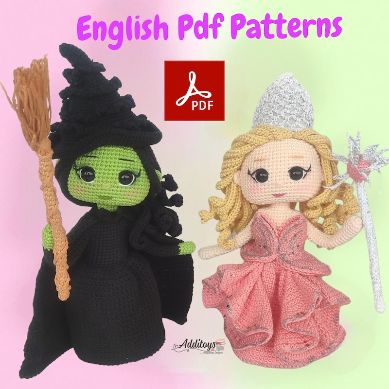 Glinda and Elphaba Crochet Pattern - Etsy