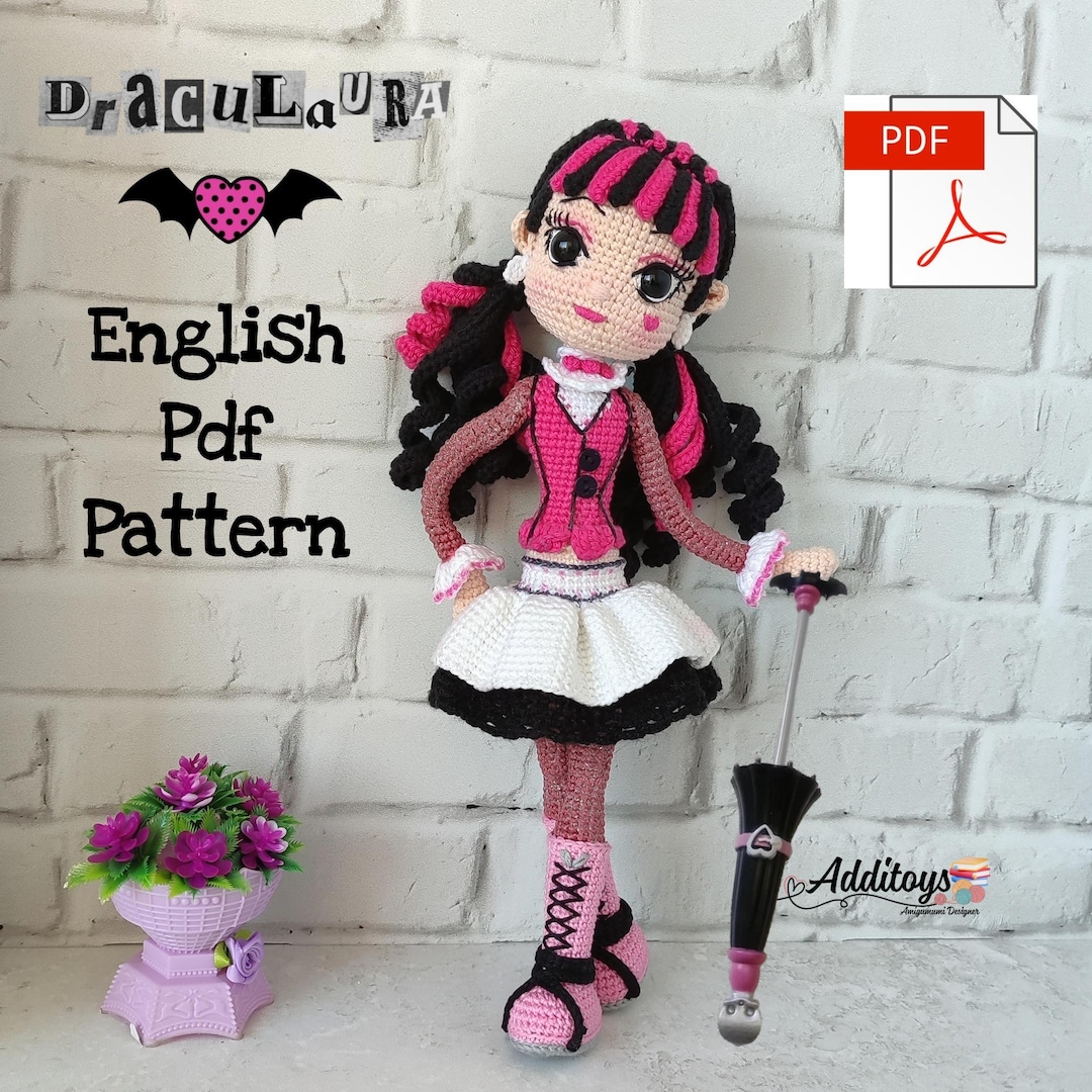 Draculaura CROCHET PATTERN - Etsy