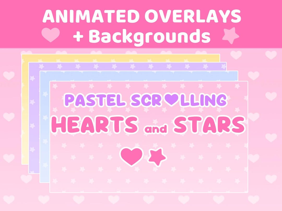Star/heart Overlay + Animated Background - Etsy