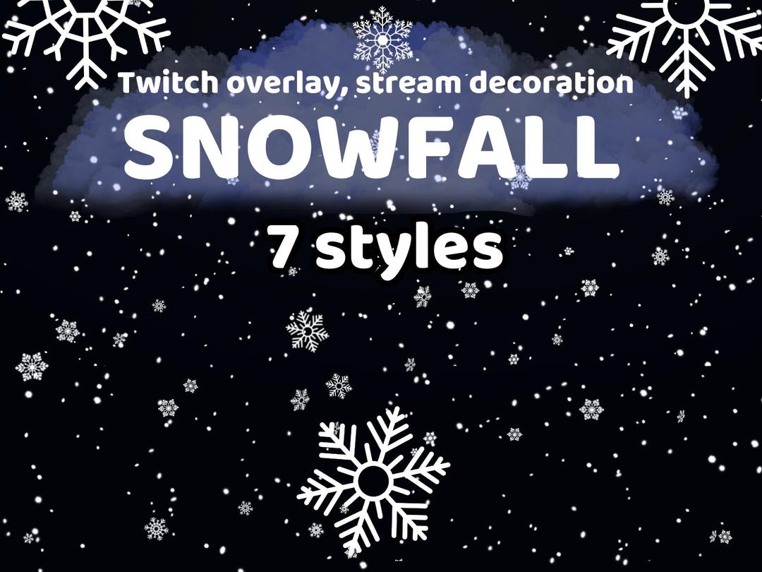 Animated Falling Snowflakes Twitch Overlay: Christmas Stream Decoration ...