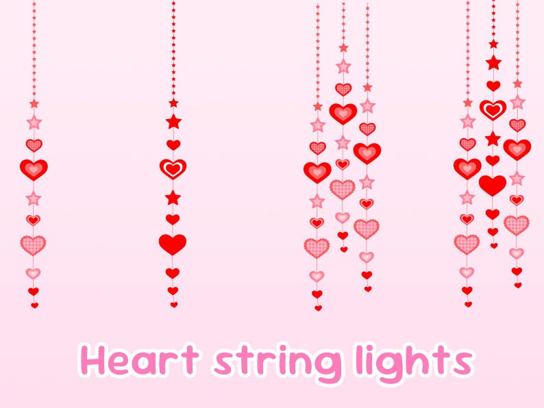 Valentines Lights Overlay Twitch, Heart Valentines Animated Background ...