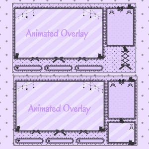 Stream Overlay Purple Package for Girl Vtuber - Etsy