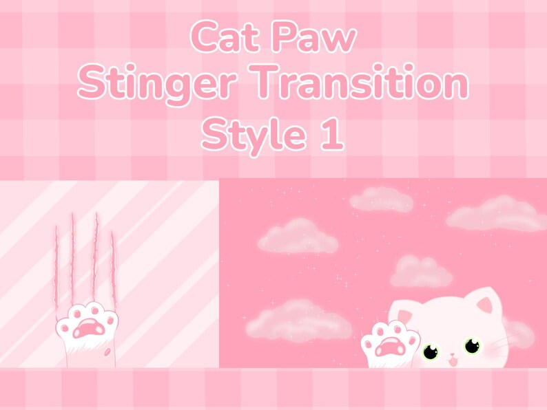 Stinger Transition: Celestial Pink Cat Paw Stream Transition (3 .webm ...