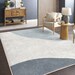 Calming Wave Area Rug - Curved Serenity Accent Carpet - Blue Gray ...