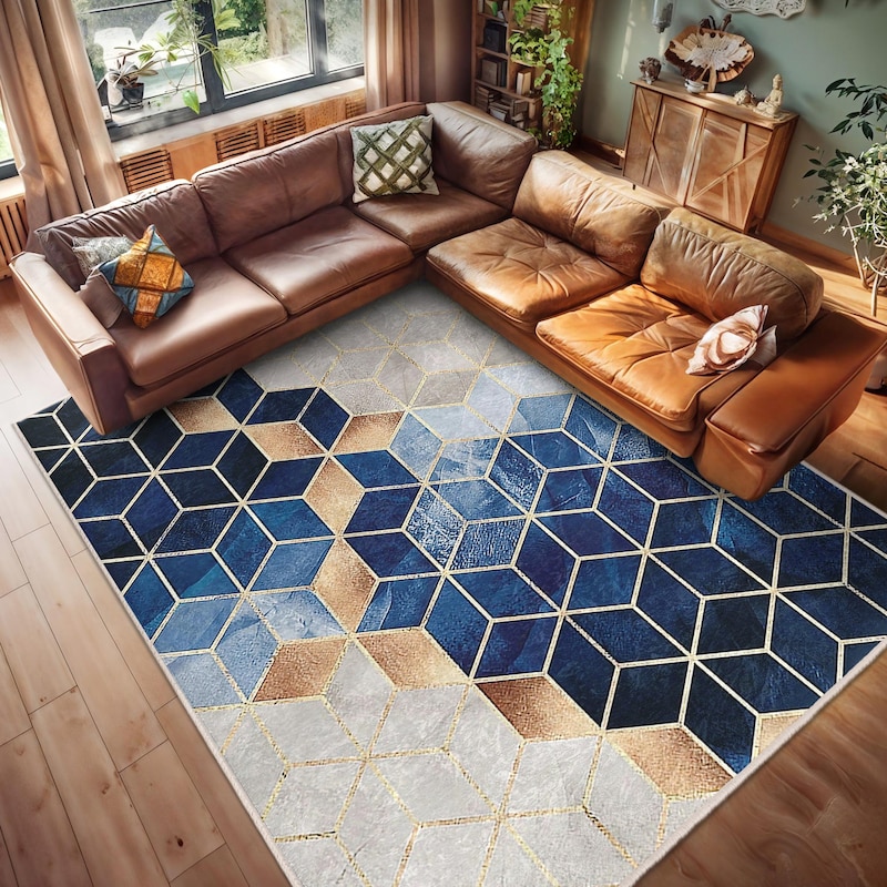 Hexagonal Rug - Etsy