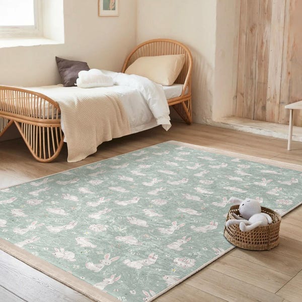 Bunny Rug - Etsy