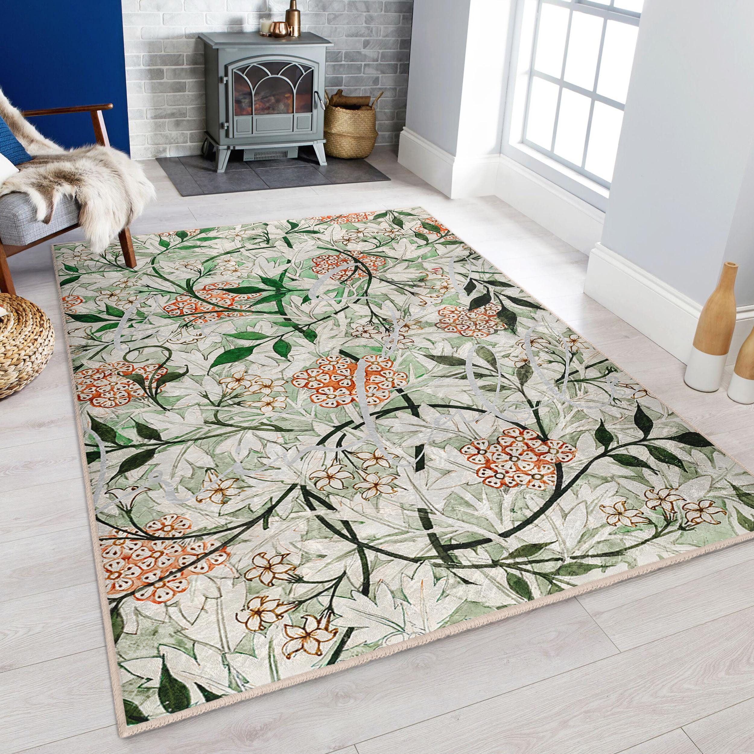Morris Botanical Area Rug - Vine Floral Accent Mat - William Green ...
