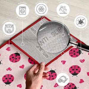 Ladybug Heart Nursery Rug-ladybird Pattern Kids Room Carpet-multicolor ...