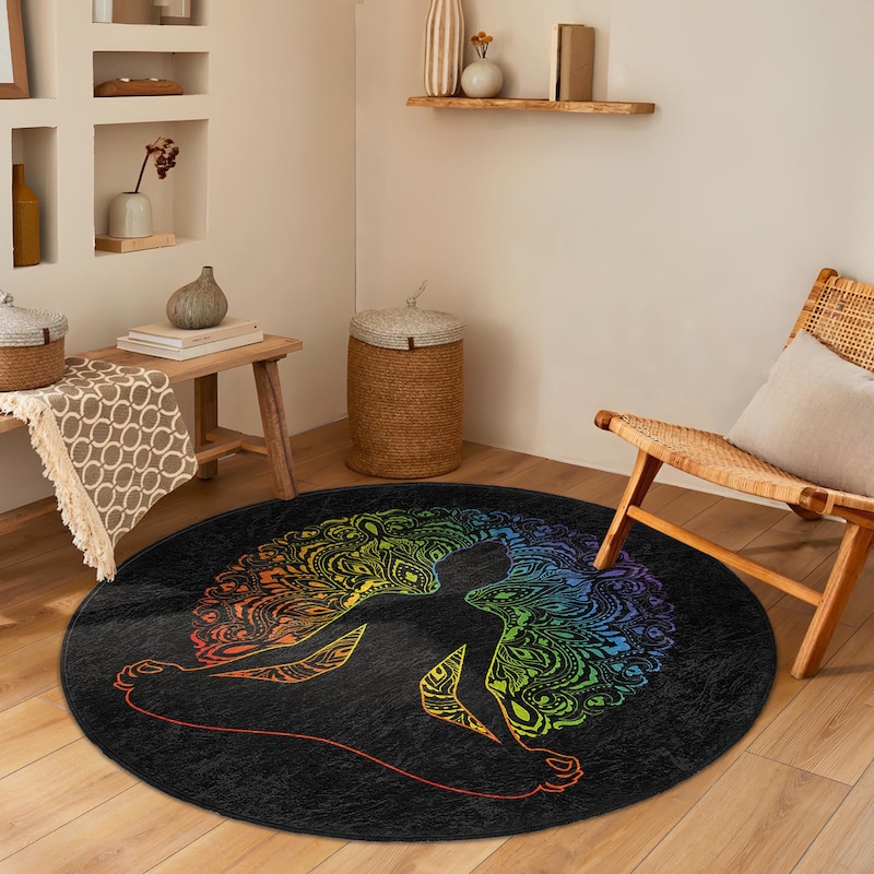 Round Yoga Mat - Etsy