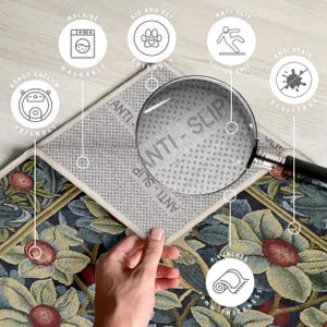 Morris Art Blue Historical Area Rug - William Lush Foliage Intricate ...