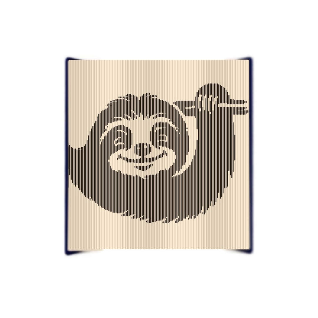 Sloth Face Cut and Fold Book Pattern - Etsy