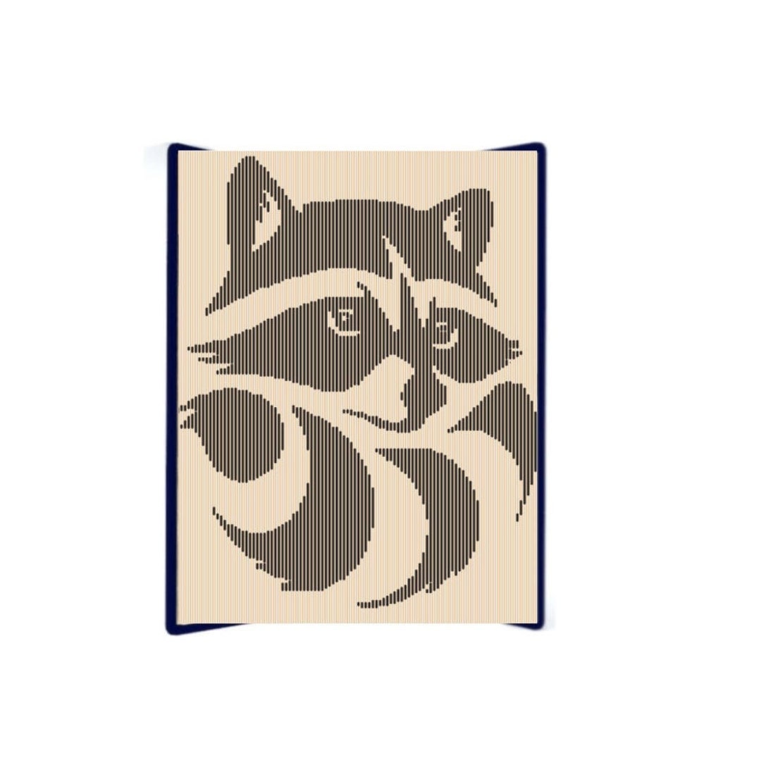 Racoon Cut and Fold Book Pattern - Etsy