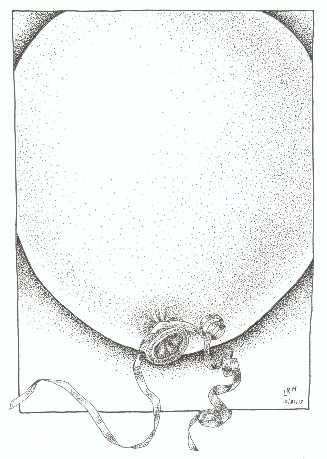 Print of a Pen and Ink Drawing of a Balloon Giclee Print From - Etsy