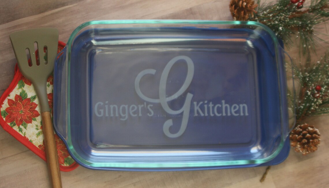 Personalized Casserole Dish, Monogrammed Gift, Cake Pan, Personalized ...