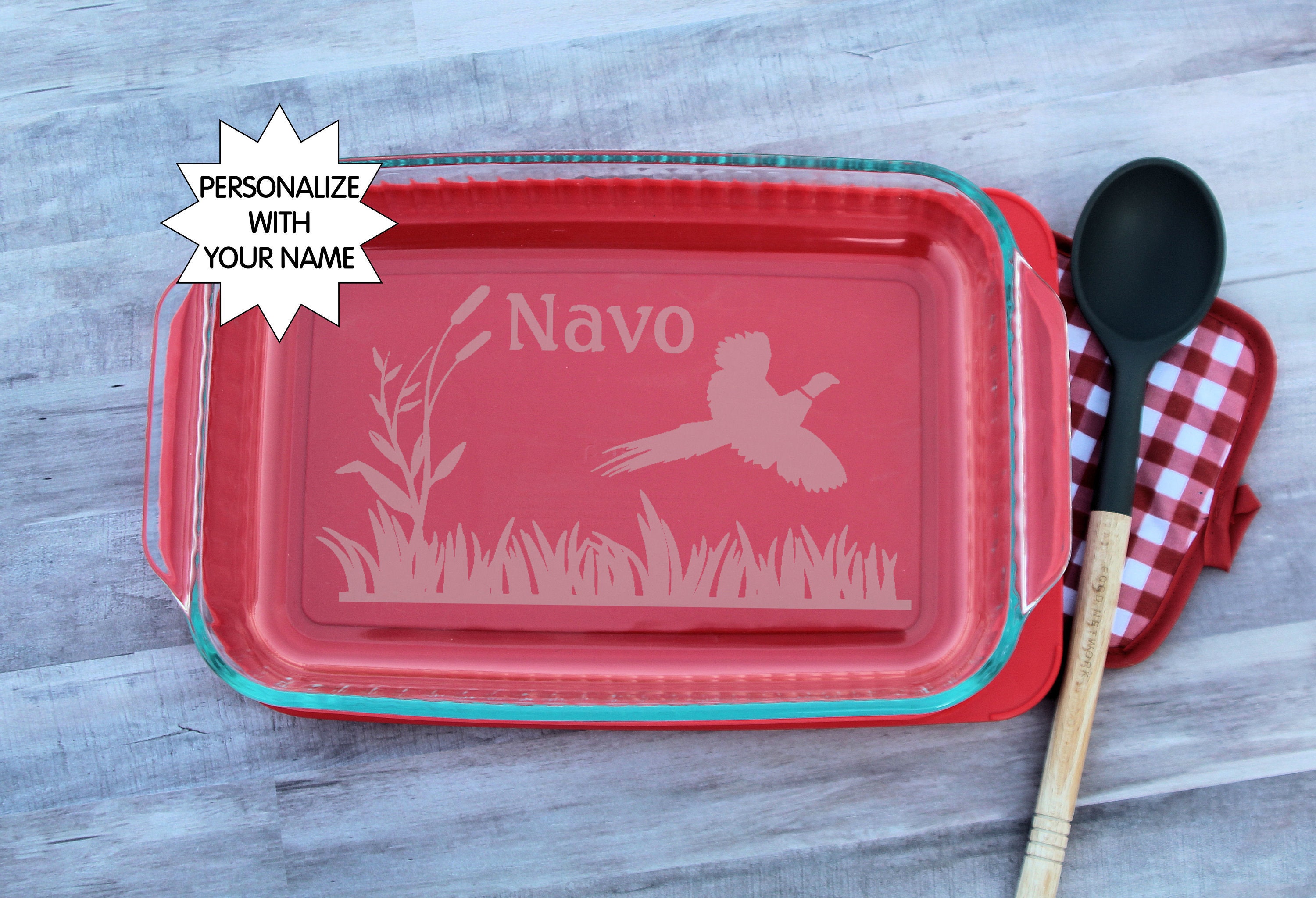 Personalized Baking Dish, Custom Baker Gift, Pheasant Bowl, Hunting ...