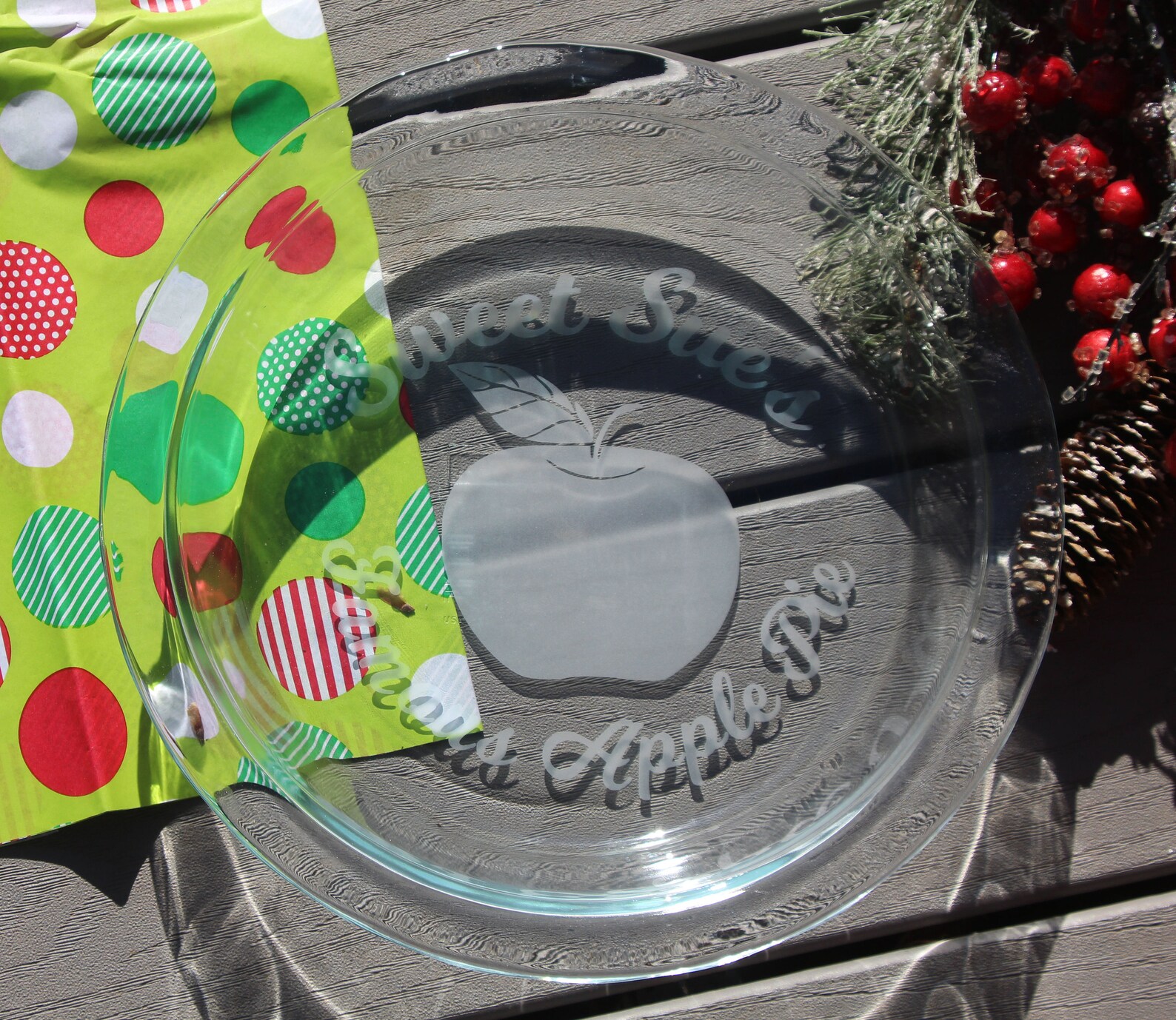 Custom Pie Plate Custom Bake Dish Glass Pie Plate Apple Pie | Etsy