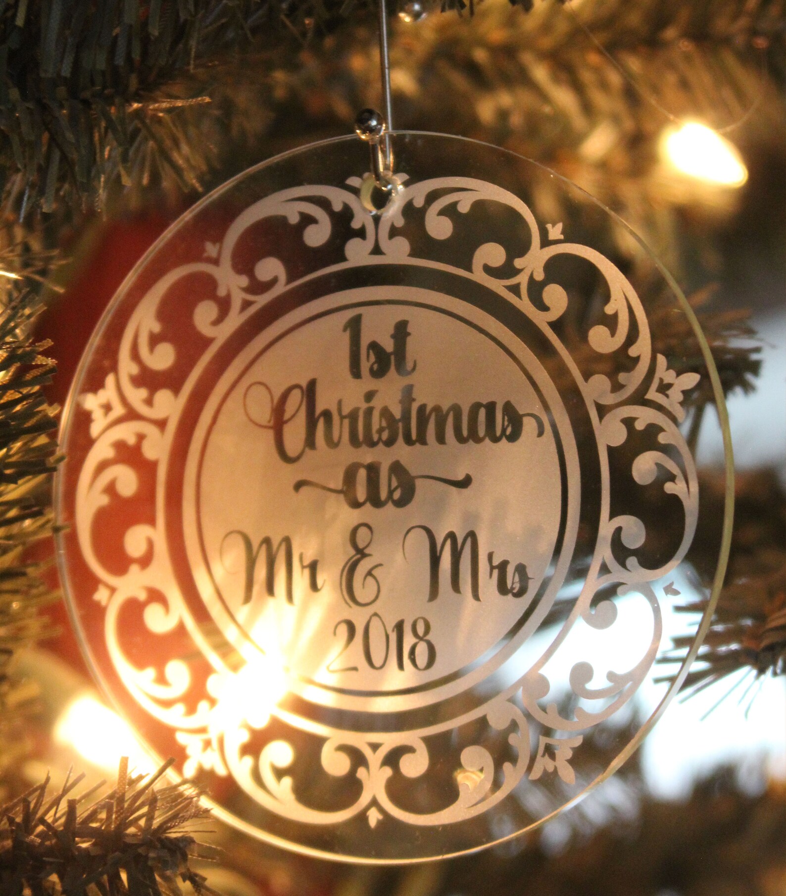 1st Christmas Married Ornament, Wedding Ornament First Christmas, Dated ...