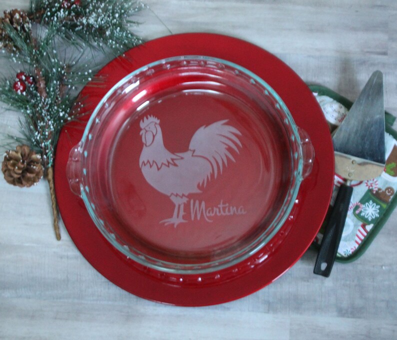 Monogram Pie Dish Custom Bake Dish Personalized Pie Plate - Etsy