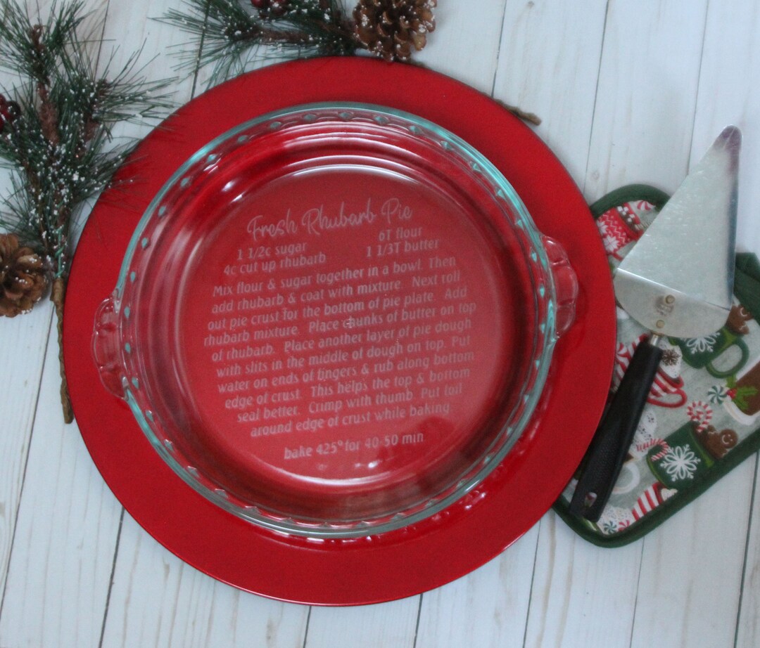 Custom Engraved Family Recipe Pie Plate, Pie Recipe, Valentine Gift ...