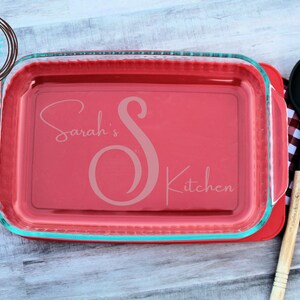Personalized Casserole Dish, Monogrammed Gift, Cake Pan, Personalized ...