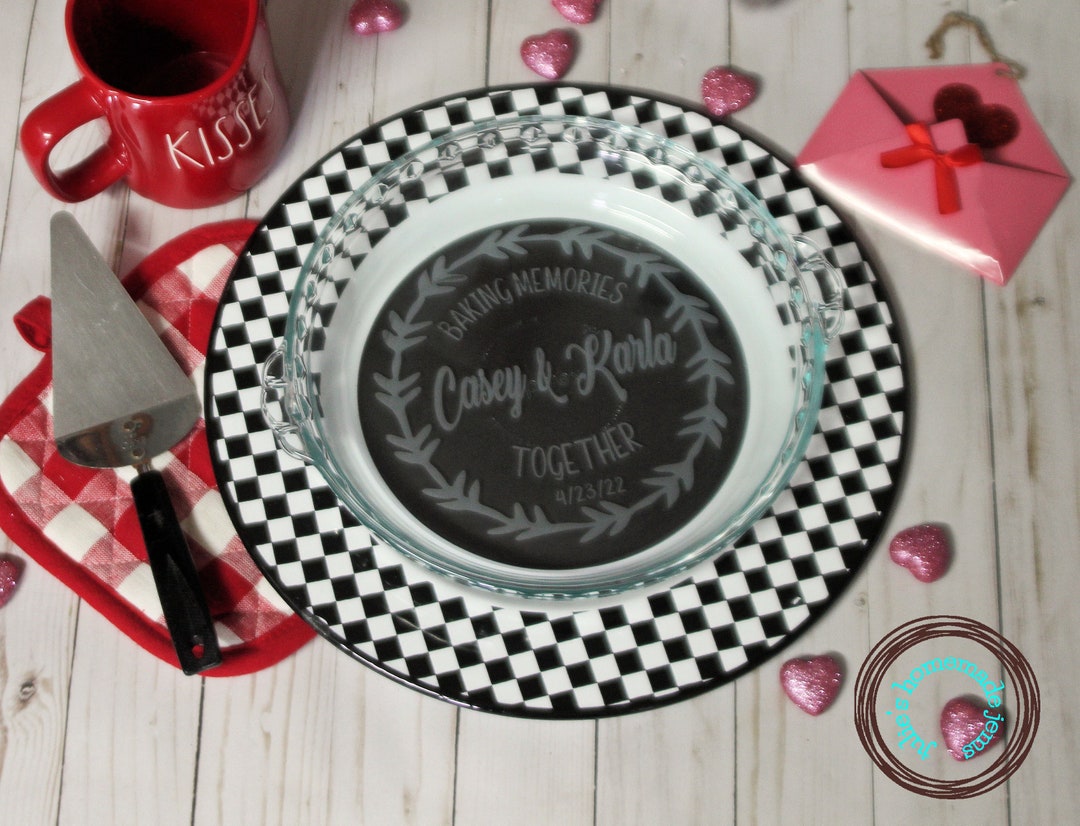 Custom Pie Plate, Personalized Pie Plate, Pyrex Pie Dish, Custom Bake ...