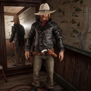 Micah Bell Black Leather Tail Coat, Inspired by RDR2 Micah Bell Cosplay ...