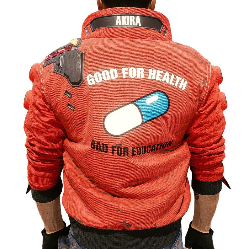 Cyberpunk X Akira Capsule Leather Bomber Jacket, V's Samurai Bomber ...