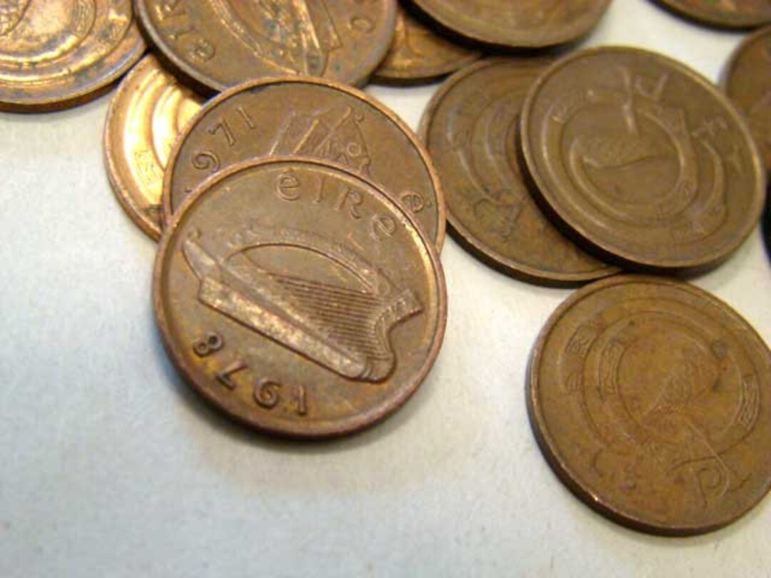 Two Vintage Irish Pennies Irish Decimal Coins Eire Pennies With or ...