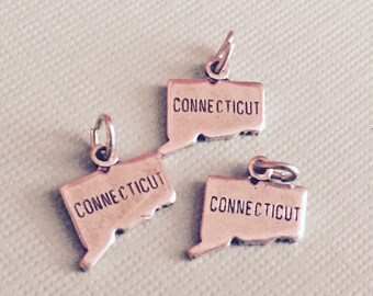 Connecticut CT Mini Wood Charms State Cutout Jewelry and Craft ...