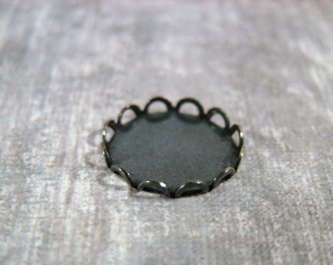 One Dozen Gunmetal Brass Finish 15mm Typewriter Key Bezel Settings - Etsy