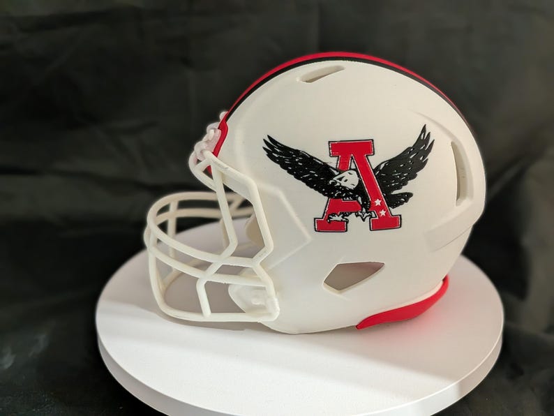 Mini Football Helmet High School (custom-own School Logo) - Etsy UK