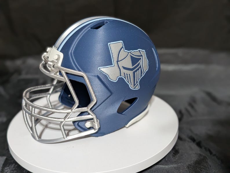 Mini Football Helmet High School (custom-own School Logo) - Etsy UK