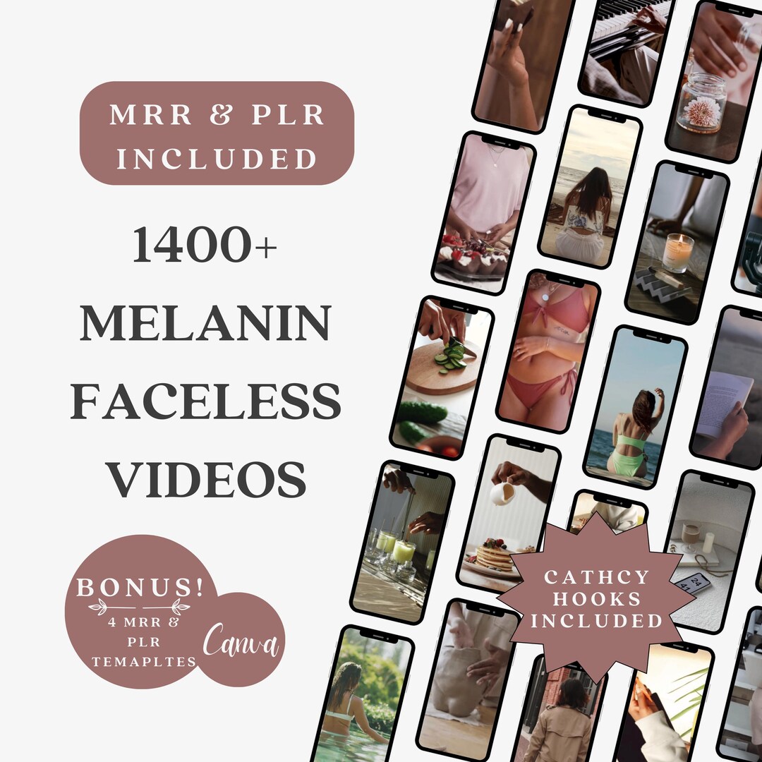Melanin Reels, Melanin Faceless, Melanin PLR, Melanin Content, Faceless Stock Video, MRR Videos ...