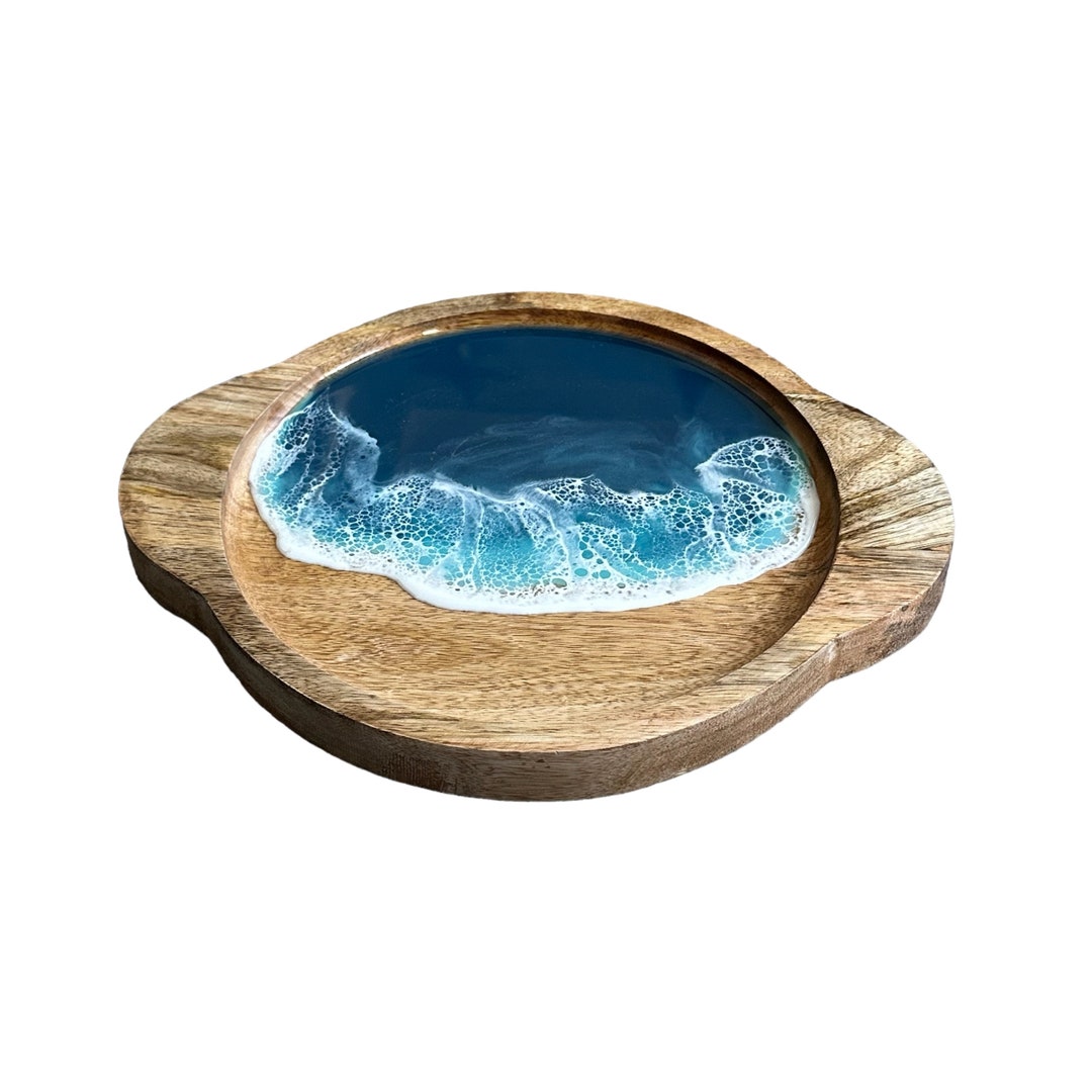 Ocean Wave Tray | Ocean Art Tray | Ocean Serving Tray | Resin Ocean ...