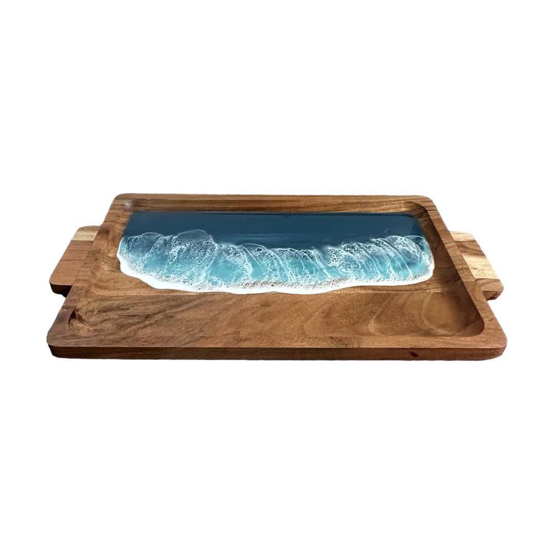 Ocean Wave Tray | Ocean Art Tray | Ocean Serving Tray | Resin Ocean ...