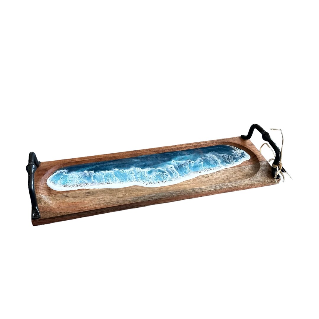 Ocean Wave Tray Ocean Art Tray Ocean Serving Tray Resin Ocean Tray - Etsy