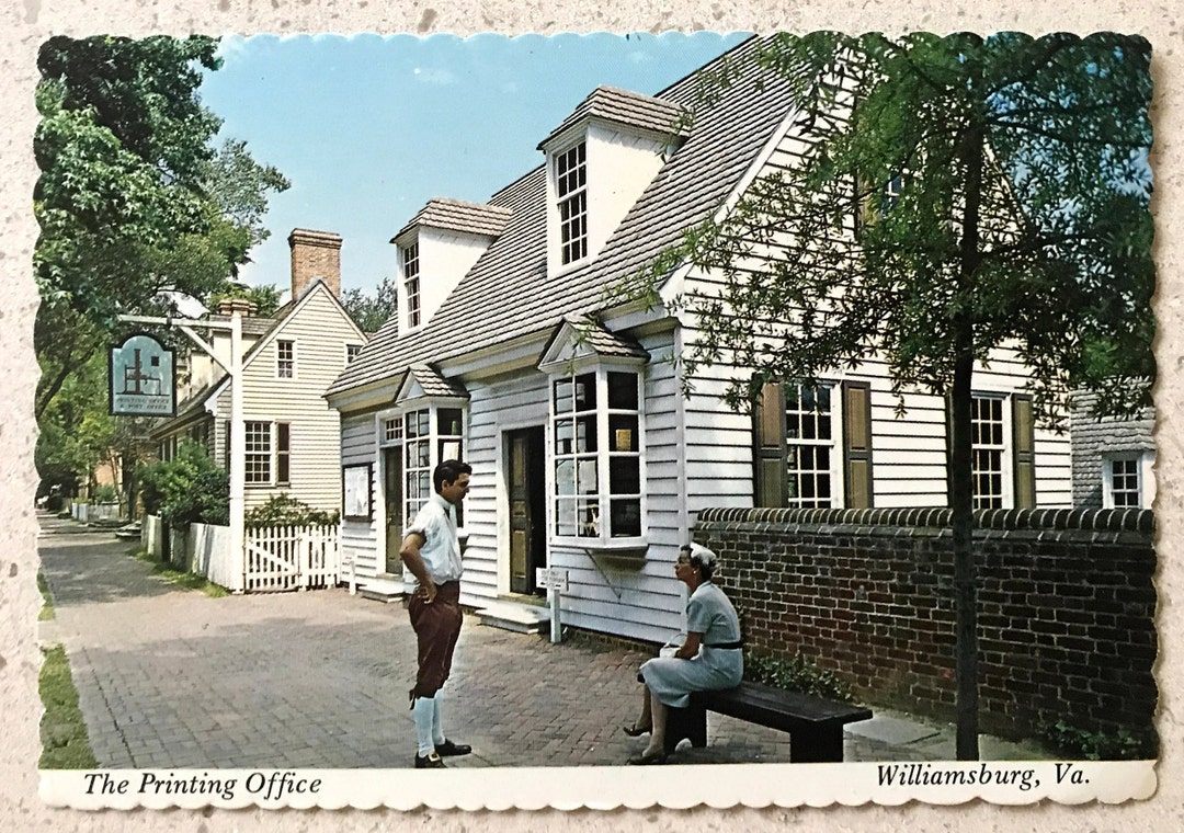 Vintage Postcard - the Printing Office, Williamsburg, Virginia - Town ...