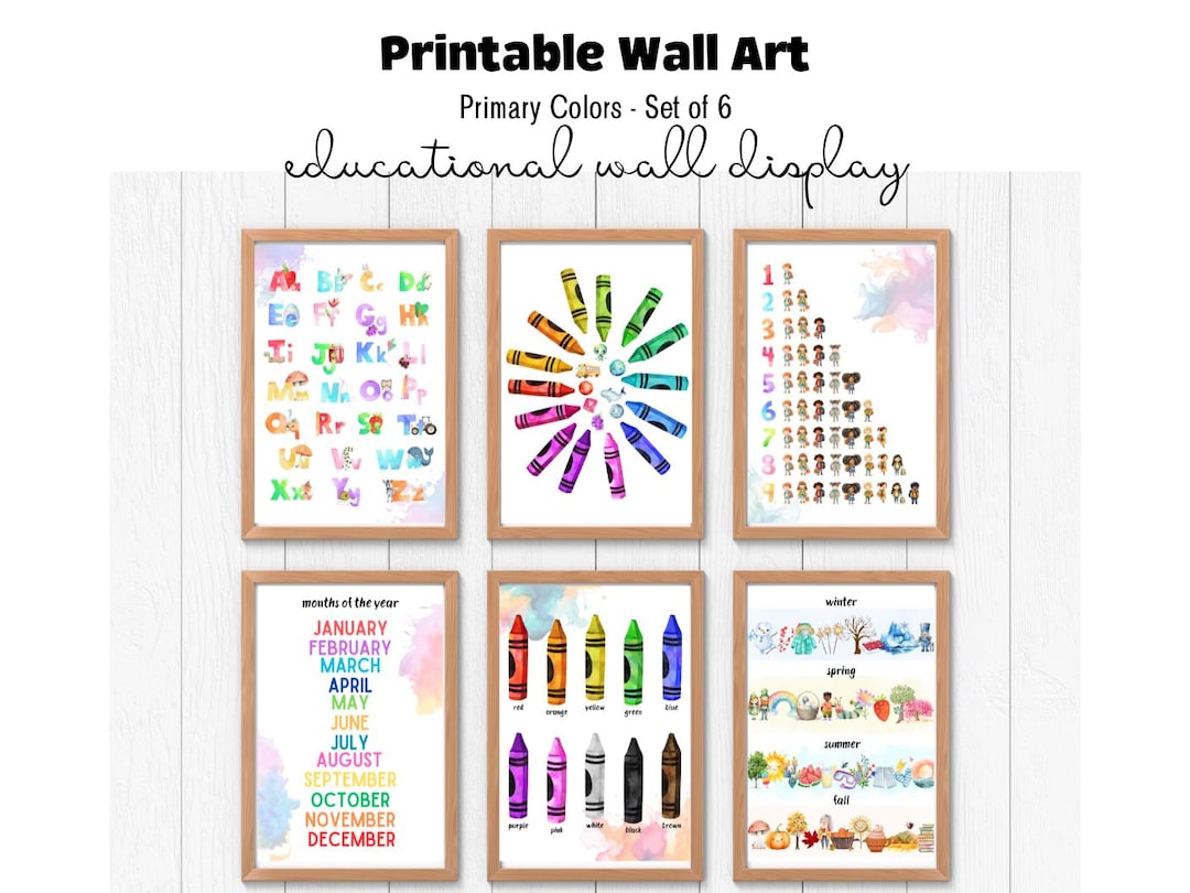 Printable Wall Art Educational Charts Children's Classroom Decor - Etsy
