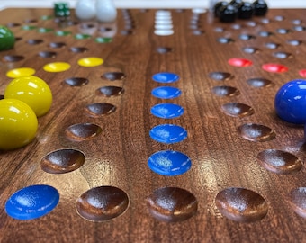 5 Marble Wahoo Game,4/6 Double Side Wahoo, 5 Marble Parcheesi Style ...